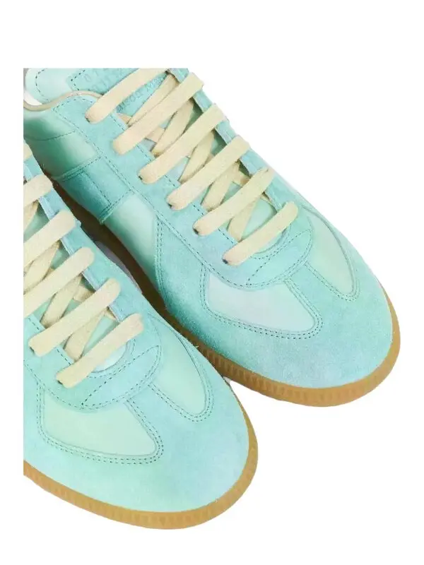 GOLDEN GOOSE Suede-panelled Leather Sneakers - Blue