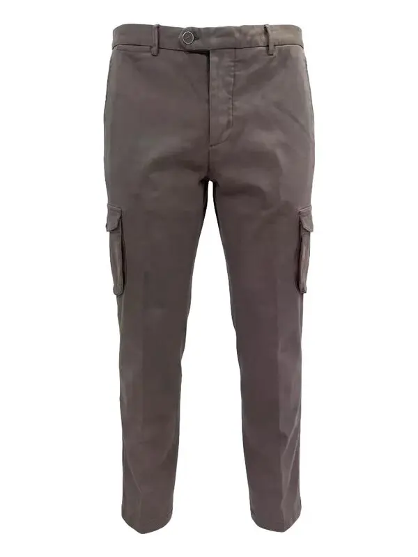 Kiton Logo-patch Cargo Pants - Grey