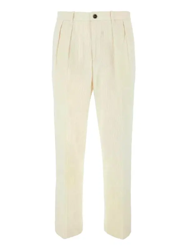 NINE:INTHE:MORNING Pleated Corduroy Trousers - Neutrals