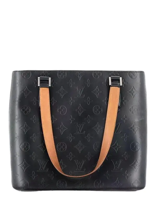 LOUIS VUITTON Mat Stockton Handbag Monogram Vernis Tote Bag - Grey