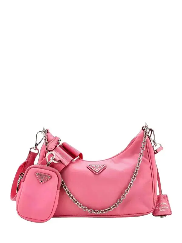 Prada Re-edition 2005 Shoulder Bag Tessuto Small Crossbody Bag - Pink