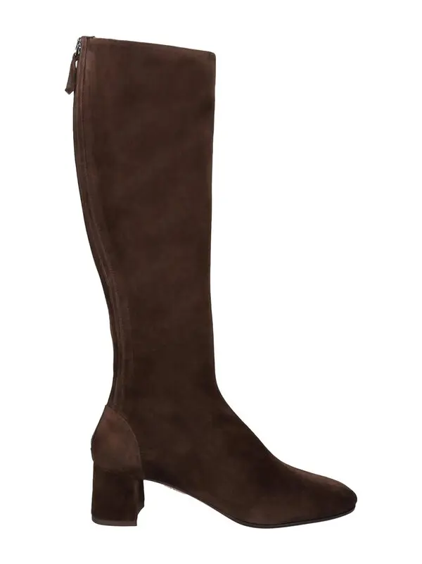 AQUAZZURA Suede Saint Honor Knee-high Boots 50 - Brown