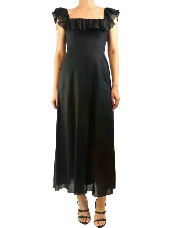 Zimmermann Ruffled Midi Dress - Black