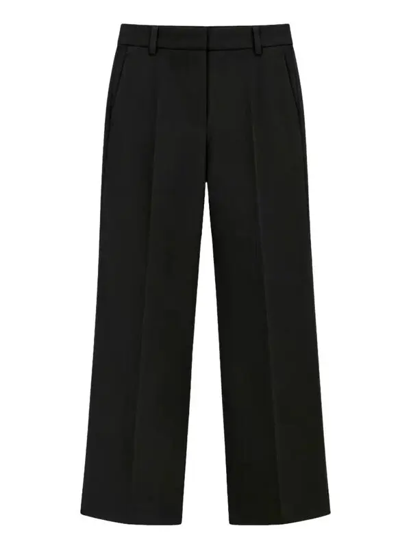 Liviana Conti Paul Pressed-crease Wide-leg Trousers - Black