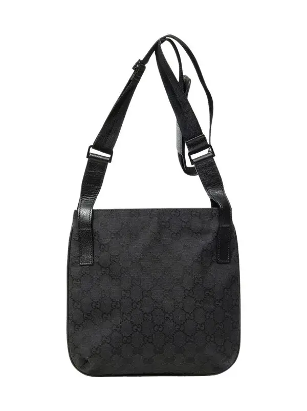 Gucci Gg Monogram Slip-pocket Shoulder Bag - Black