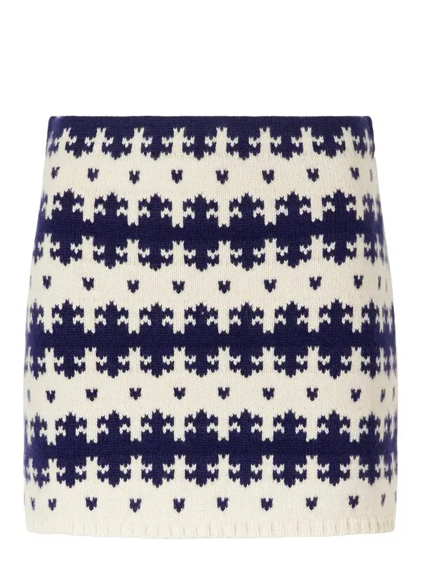 Calle Del Mar Fair Isle Intarsia-knit Cashmere Mini Skirt - Multi