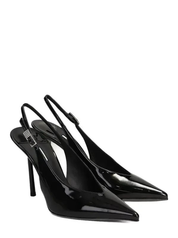 LE SILLA Clivage Crystal-embellished Slingback Pumps - Black