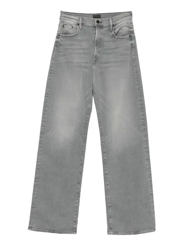 MOTHER Faded Wide-leg Jeans - Grey