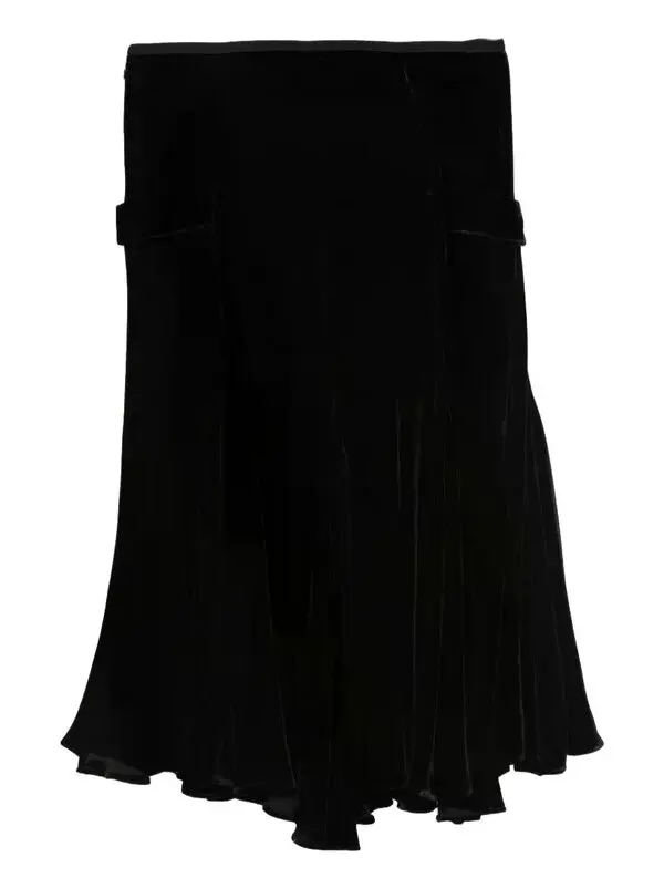 ANN DEMEULEMEESTER Belted-waist Midi Skirt - Black
