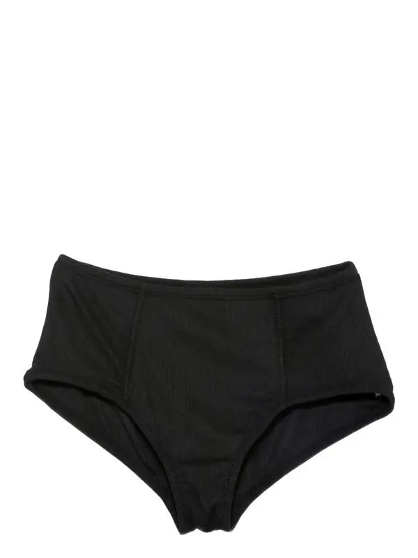 Simone Rocha Sculpt Ribbed-knit High-waisted Shorts - Black