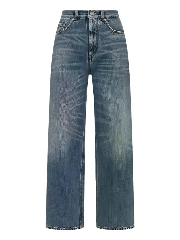 Seventy Faded-effect Wide-leg Jeans - Blue