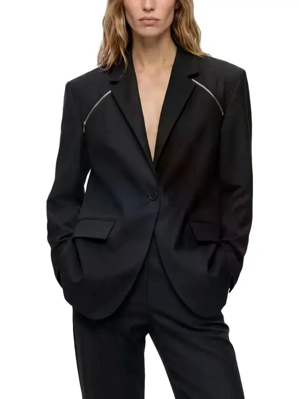 Karl Lagerfeld Long-sleeves Blazer - Black