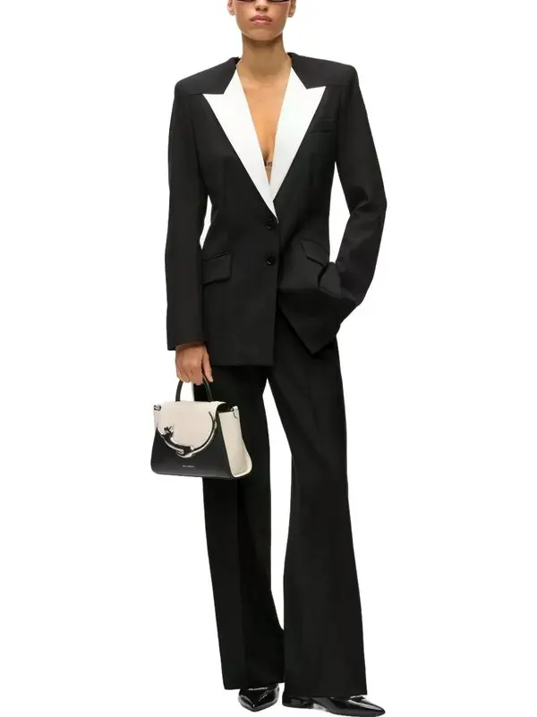 Karl Lagerfeld Contrast-lapel Blazer - Black