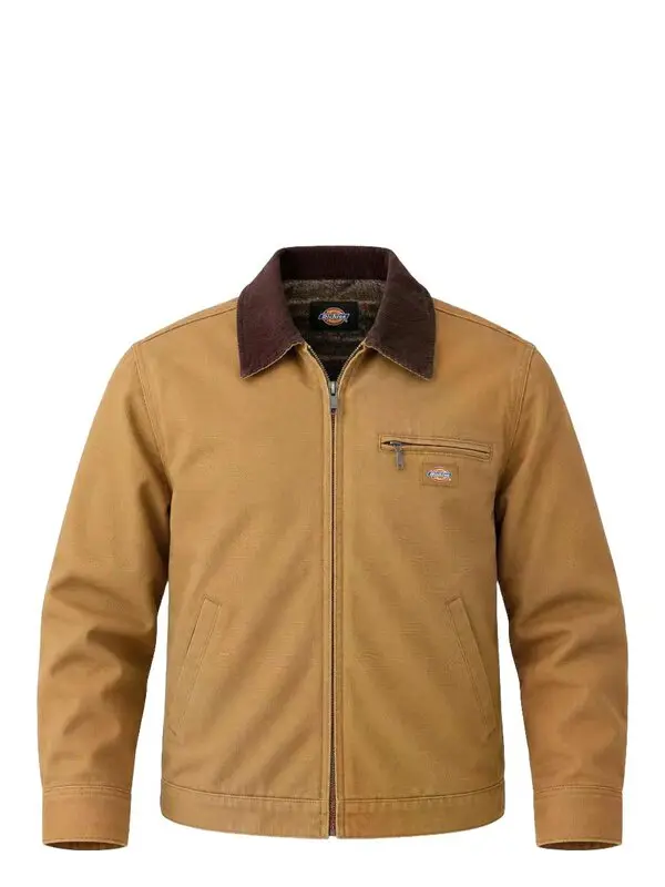 Dickies Logo-patch Zip-up Jacket - Brown