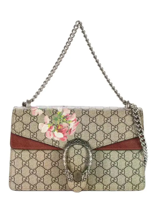 Gucci 2015 Small Dionysus Gg Supreme Blooms Shoulder Bag - Neutrals