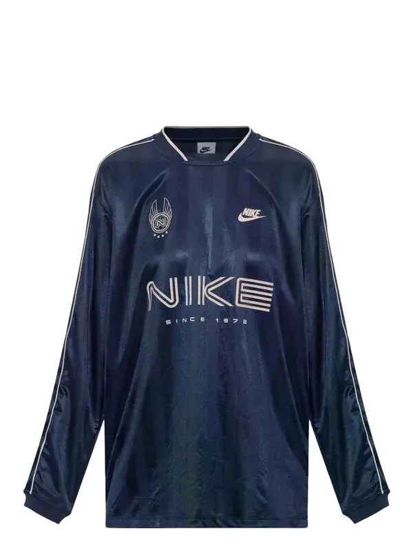 Nike Logo-print Striped T-shirt - Blue
