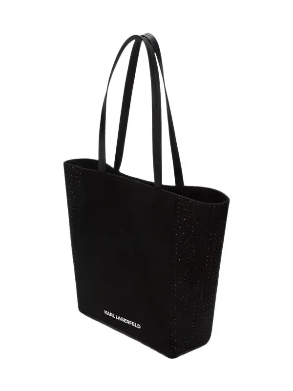 Karl Lagerfeld Ikon Rhinestone-embellished Tote Bag - Black