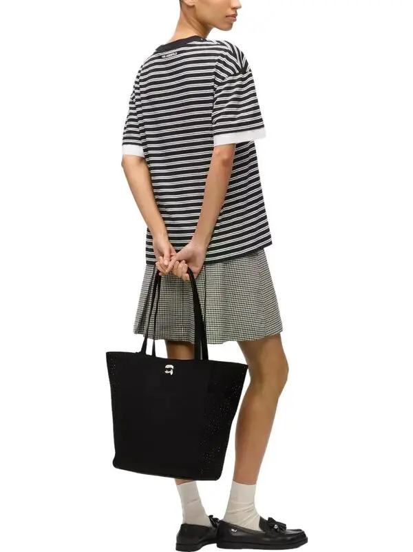 Karl Lagerfeld Ikon Rhinestone-embellished Tote Bag - Black