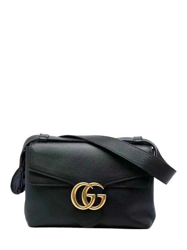 Gucci 2016-2026 Small Gg Marmont Calfskin Shoulder Bag - Black
