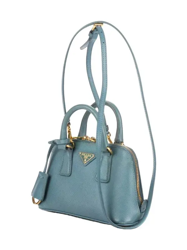 Prada Mini Promenada Logo-plaque Handbag - Blue