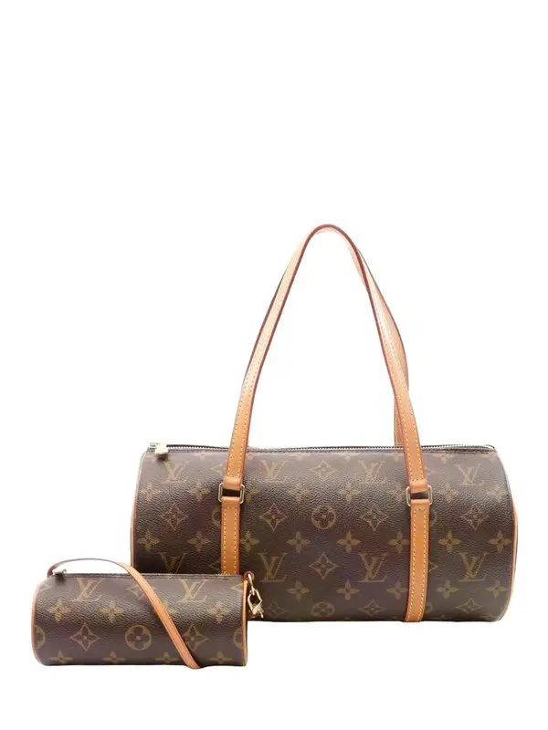 LOUIS VUITTON 2002 Monogram Papillon 30 Handbag - Brown