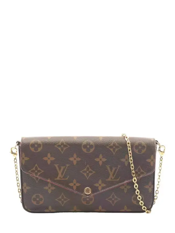 LOUIS VUITTON 2019 Monogram Pochette Felicie Crossbody Bag - Brown