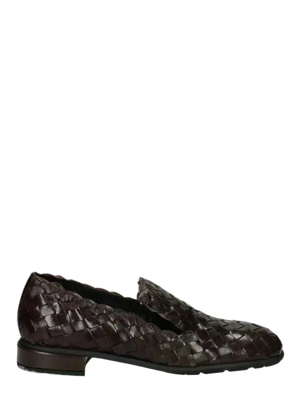 PONS QUINTANA Woven Leather Loafers - Brown