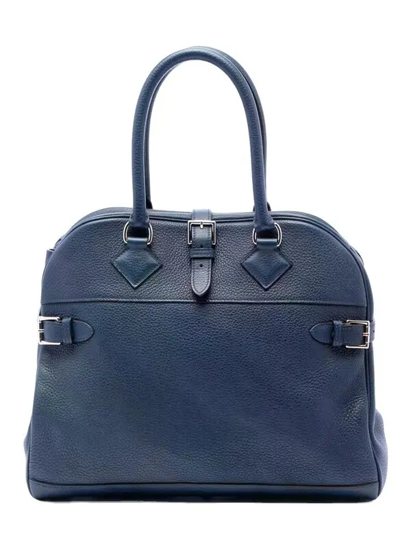 Hermès 2009 Clemence Atlas 35 Handbag - Blue