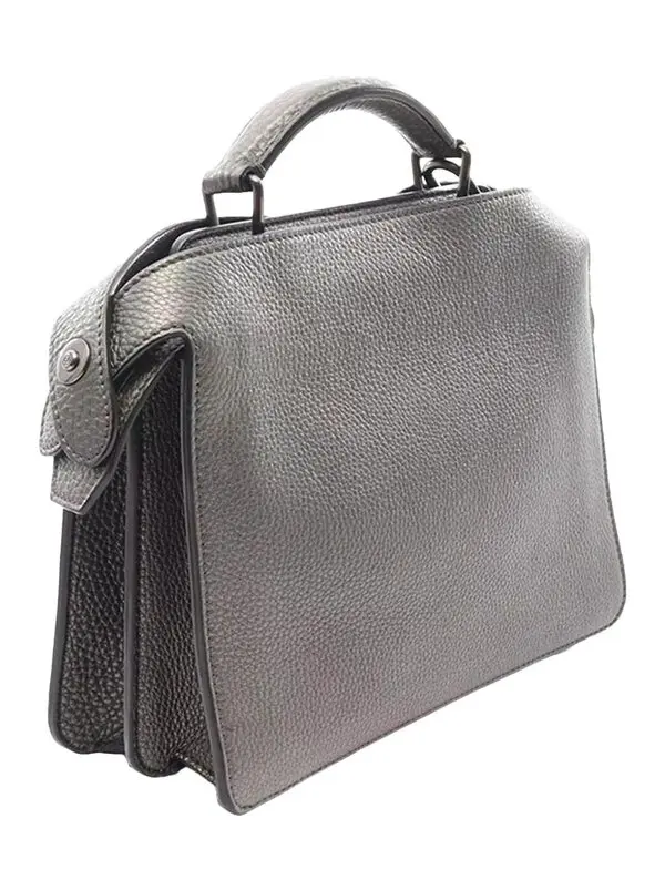 Fendi 2000-2010 Mini Leather Peekaboo Iseeu Satchel - Brown