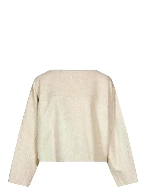 Soeur Hora Cropped Wide-sleeve Sweater - White