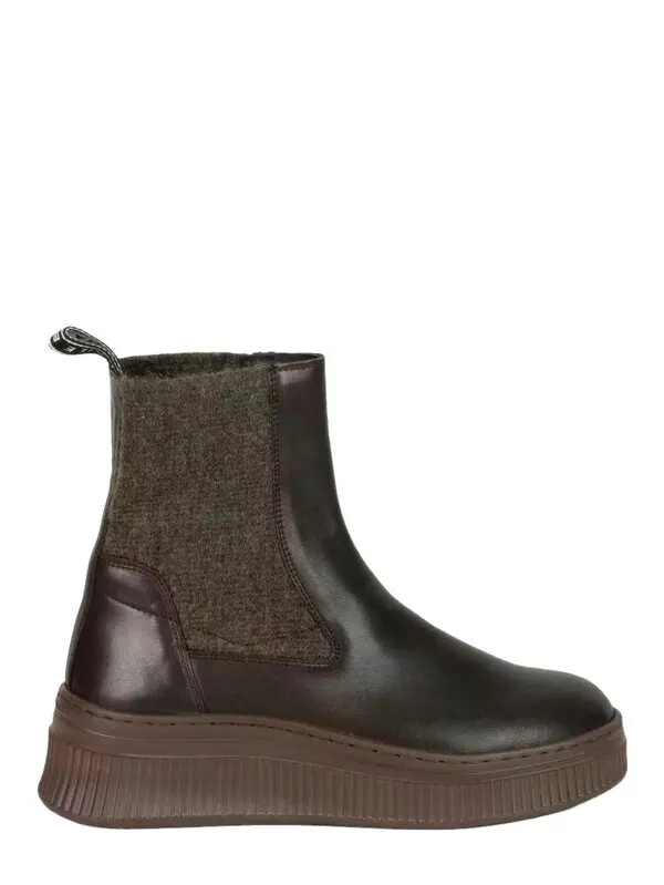 VOILE BLANCHE Flaurence Panelled Boots - Brown