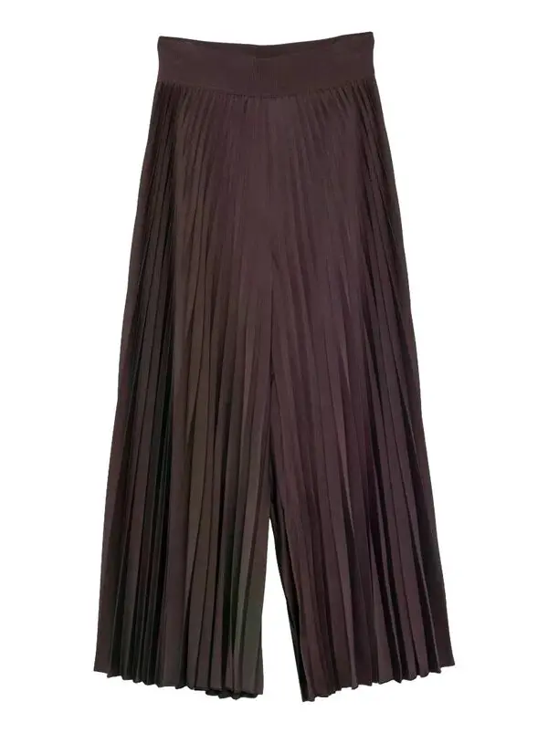 JOSEPH Ella Pleated Cropped Trousers - Brown