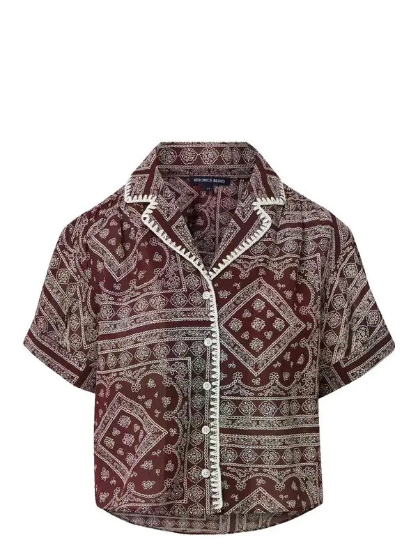 Veronica Beard Ilene Bandana-print Shirt - Red