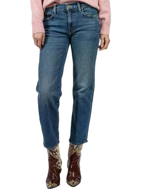 MOTHER Rambler Cropped Jeans - Blue