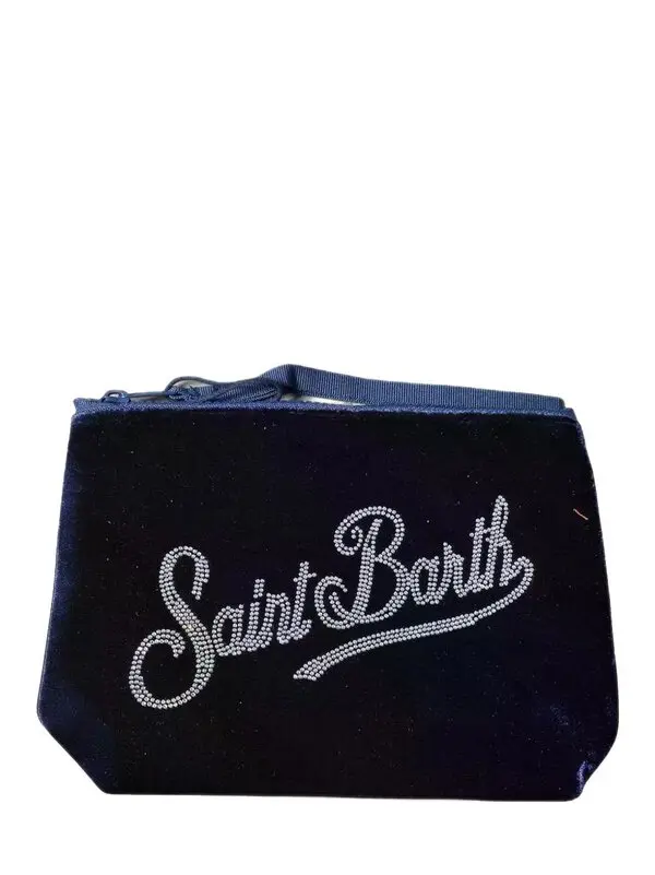 MC2 SAINT BARTH Aline Strass-embellished Clutch Bag - Blue