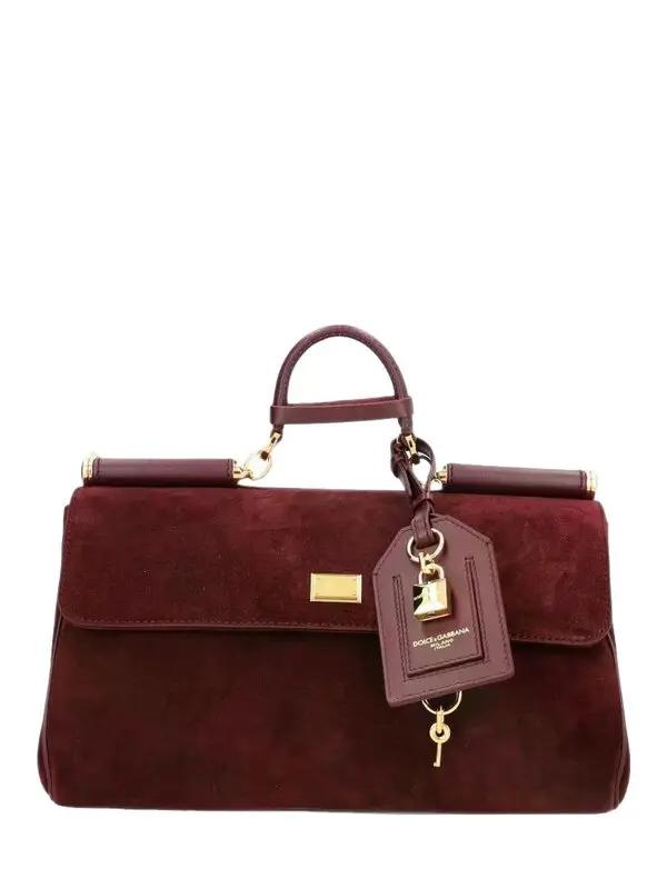 Dolce & Gabbana Medium My Sicily Handbag In Split Calfskin - Red