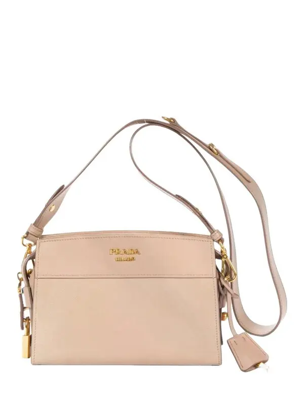 Prada Esplanade Leather Shoulder Bag - Pink
