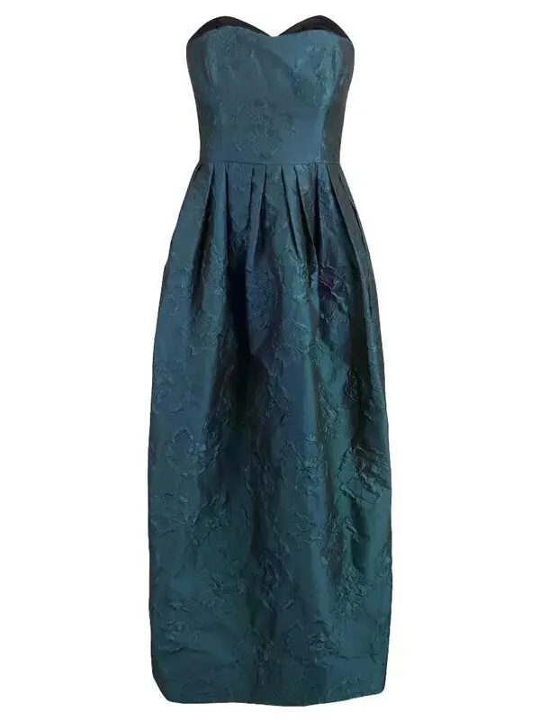 Ulla Johnson Katerina Floral-jacquard Strapless Dress - Blue