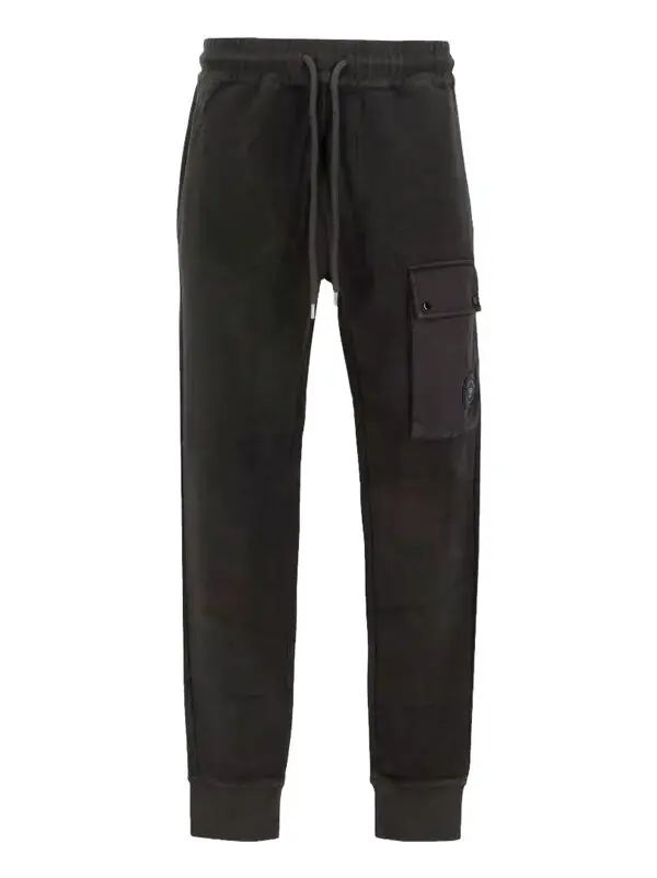C.P. COMPANY Fleece Cargo Pants - Black