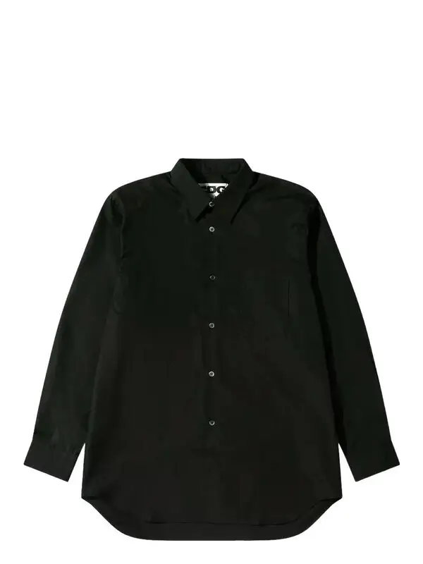 Comme Des Garçons Logo-print Cotton Shirt - Black