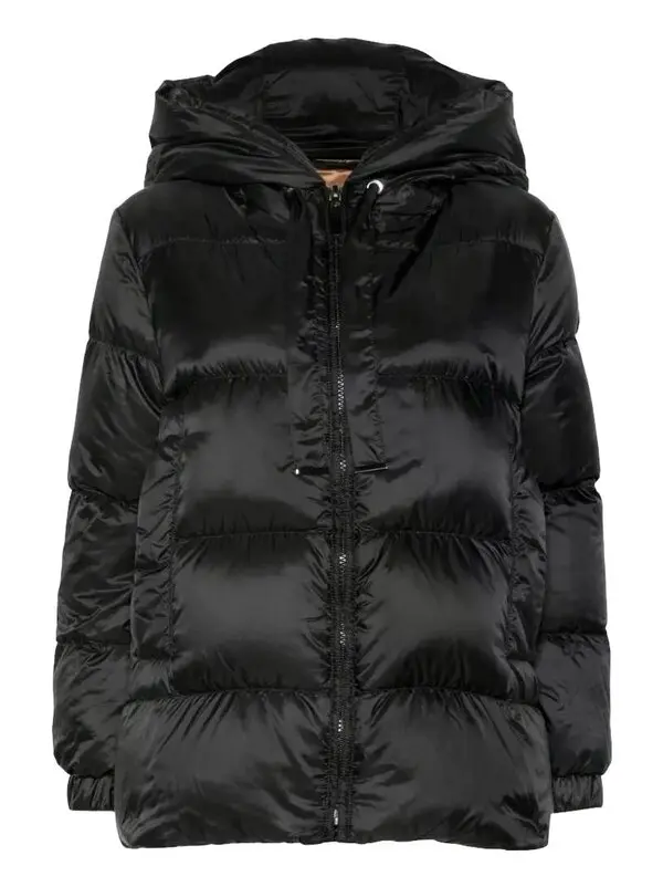 Max Mara Roomy Puffer Jacket In Water-repellent Plain-weave Fabric - Black