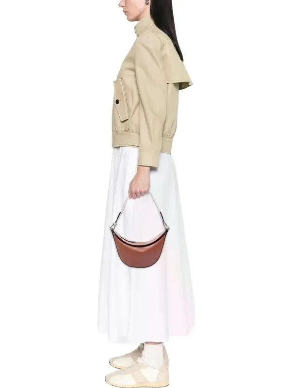 Loewe 2022 Small Leather Luna Hobo Satchel - Brown