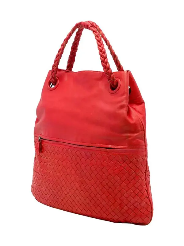Bottega Veneta 2012-2026 Nappa Intrecciato Julie Tote Bag - Red
