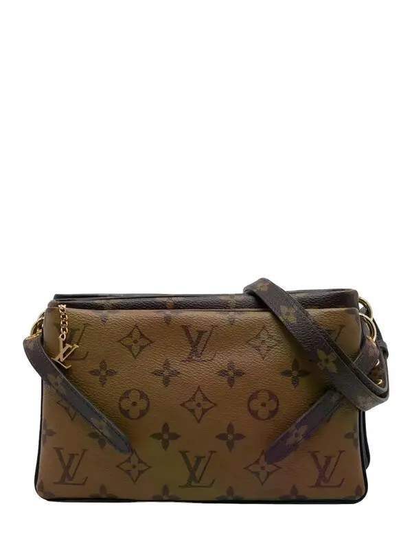 LOUIS VUITTON 2021-2026 Monogram Reverse Lv3 Pouch Crossbody Bag - Brown