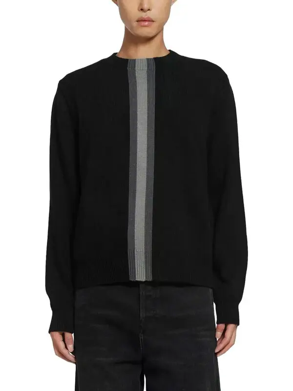 Gucci Stripe-detail Wool Sweater - Black