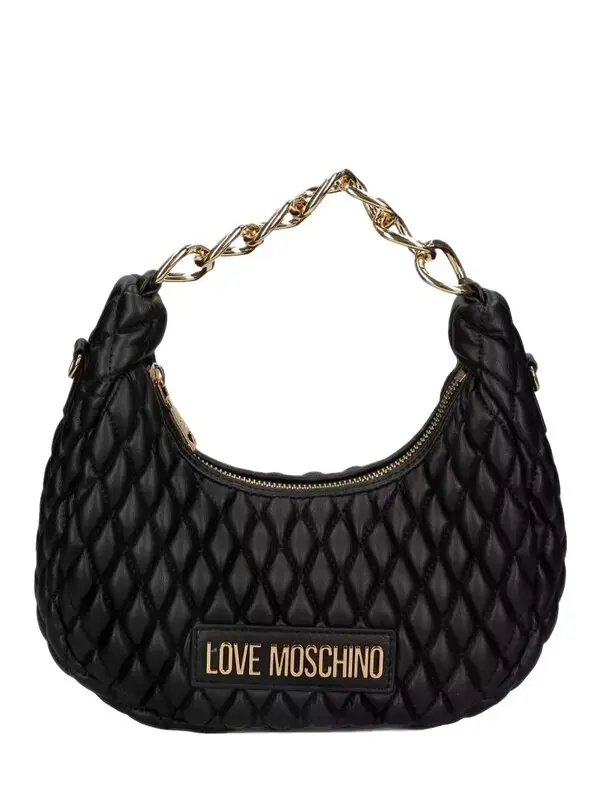 Moschino Love Bubbly Quilted Chain-link Tote Bag - Black
