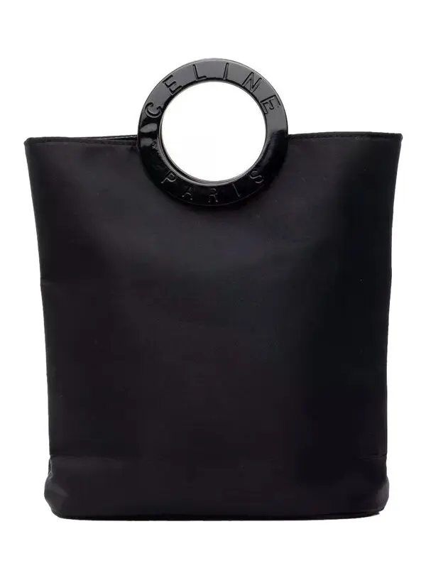 Celine 20th Century Nylon Ring Handbag - Black