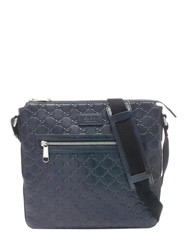 Gucci 2016-2026 Guccissima Crossbody Bag - Blue