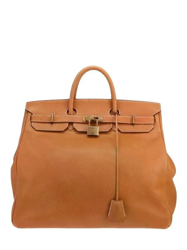 Hermès 1991 Haut Leather Tote Bag - Neutrals