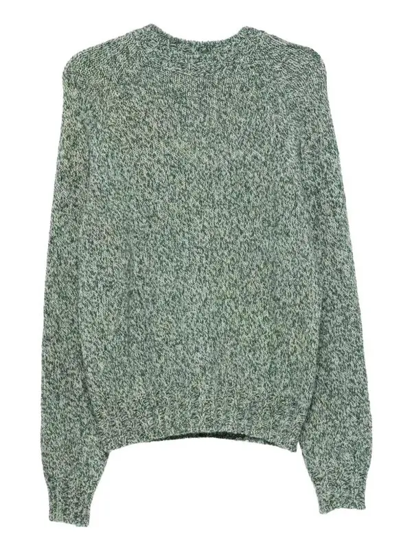 BALLANTYNE Marl-knit Raglan-sleeve Sweater - Green